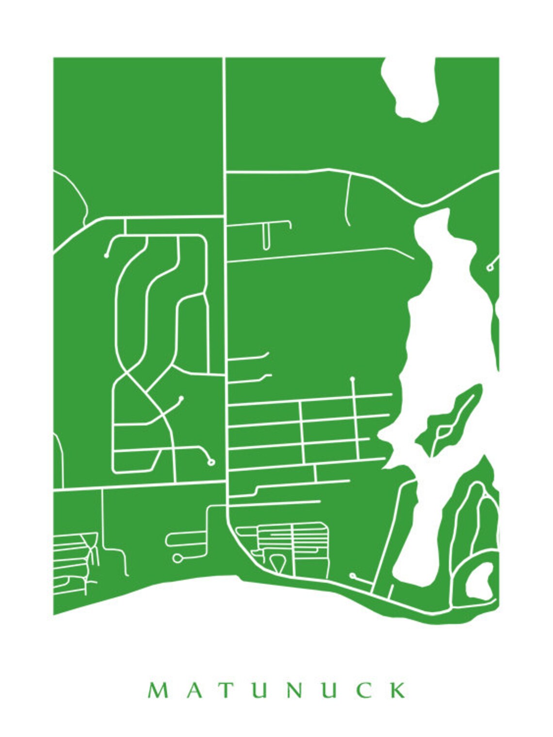 Matunuck Map Print Rhode Island Poster - Etsy