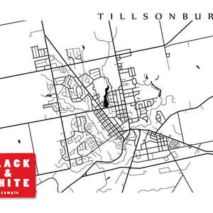 Tillsonburg, ON Map Print - Ontario Poster Art - Etsy