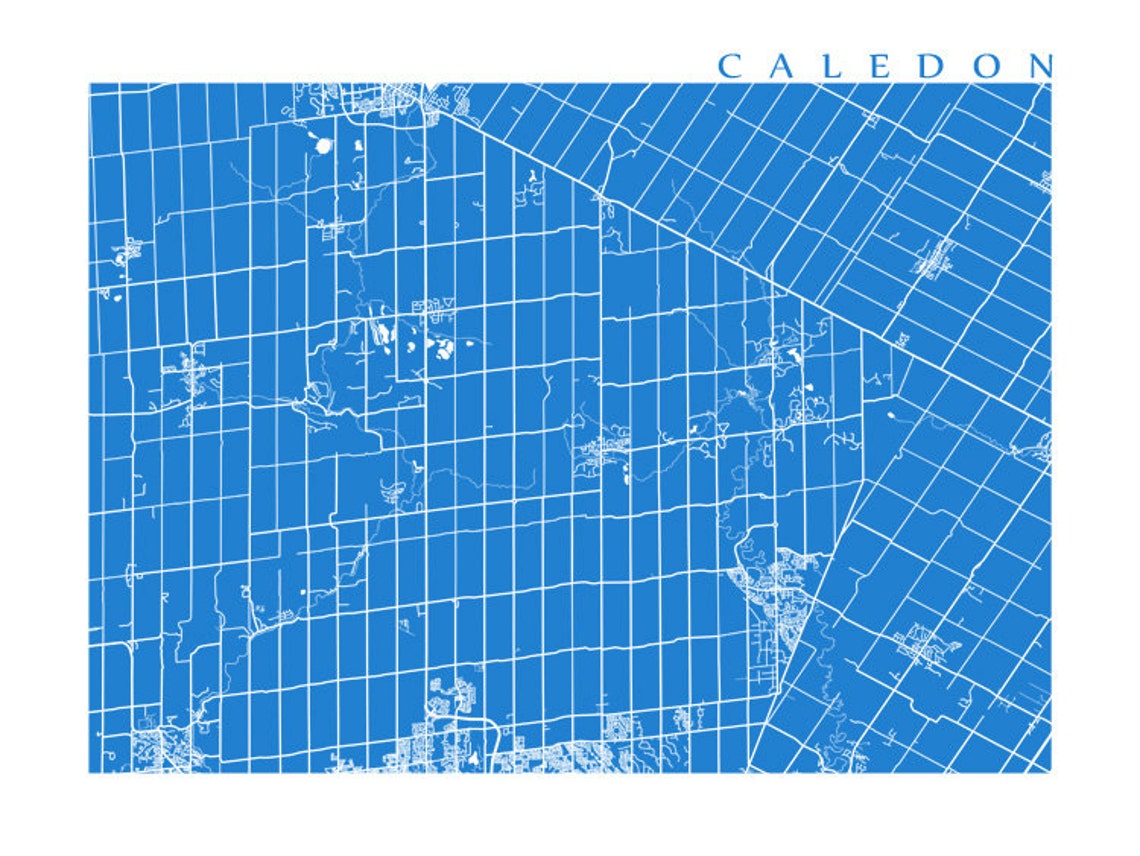 Caledon Map Ontario Poster Art - Etsy