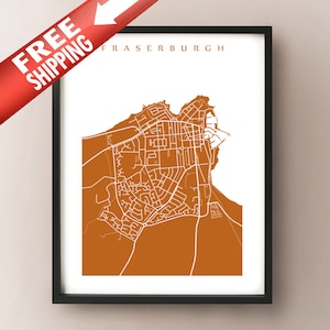 Fraserburgh, Aberdeenshire - Scotland Map Art Print - Etsy