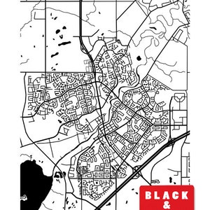 St. Albert Map Print - Alberta Poster - Modern Home Decor - Etsy