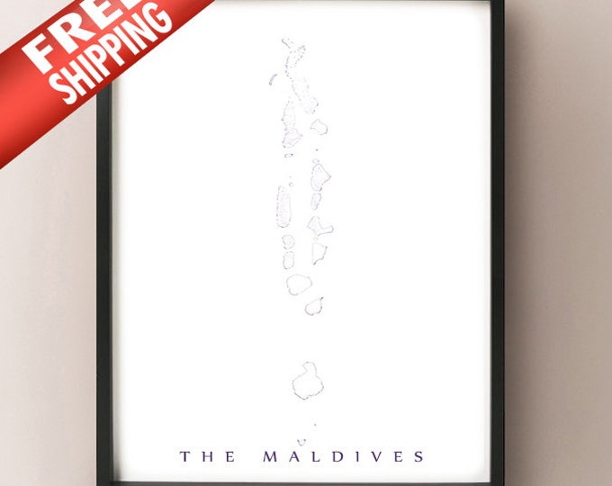 Old Maldives Atoll Map 1764 Vintage Maldivian Islands Atlas Poster - Etsy