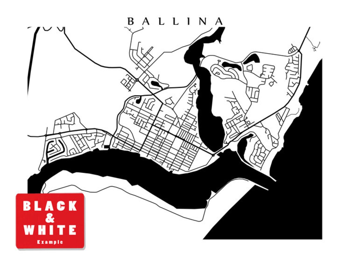 Ballina Map - More Sizes and Colors Available - New South Wales ...