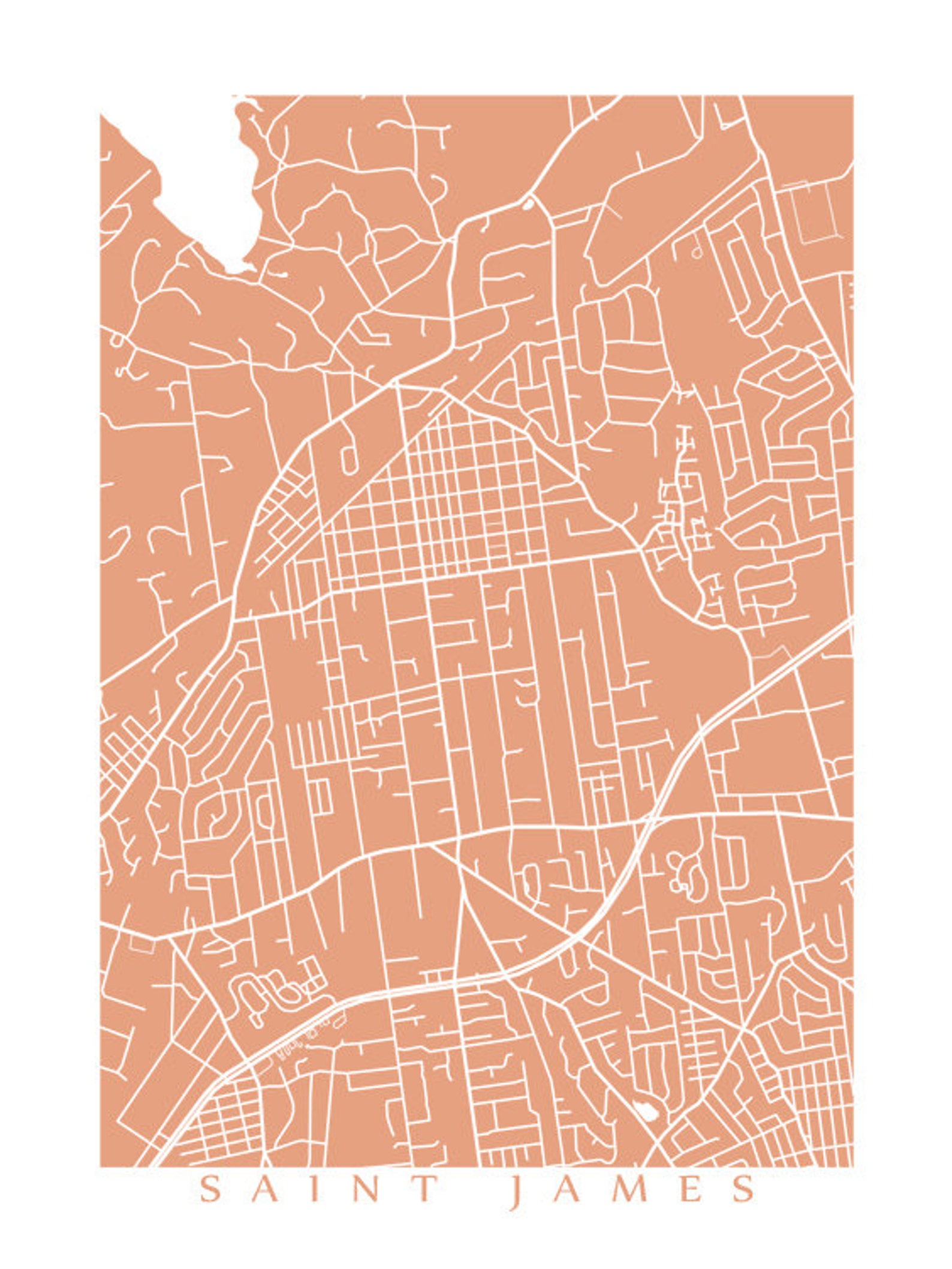 St James Map - NY Poster - Etsy