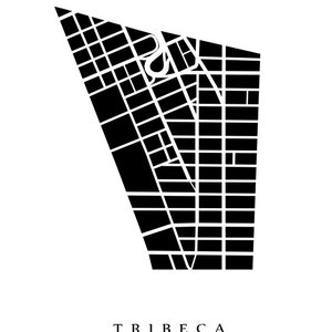 Tribeca Map - Manhattan, NYC Neighborhood Art Print - Etsy
