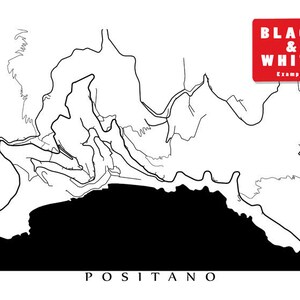 Positano Map Print - Italy Art Poster - Etsy