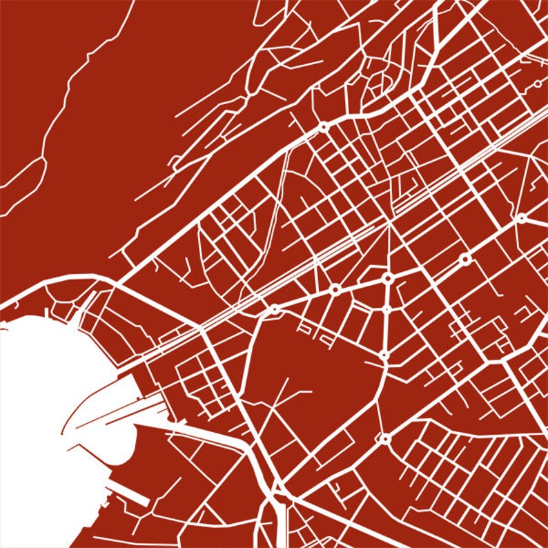 Biel / Bienne Map Switzerland Poster Print - Etsy