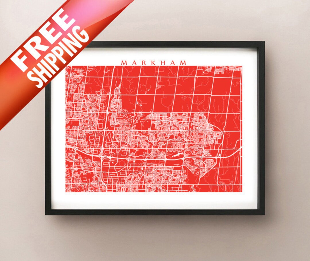 Markham Ontario Map Print - Etsy