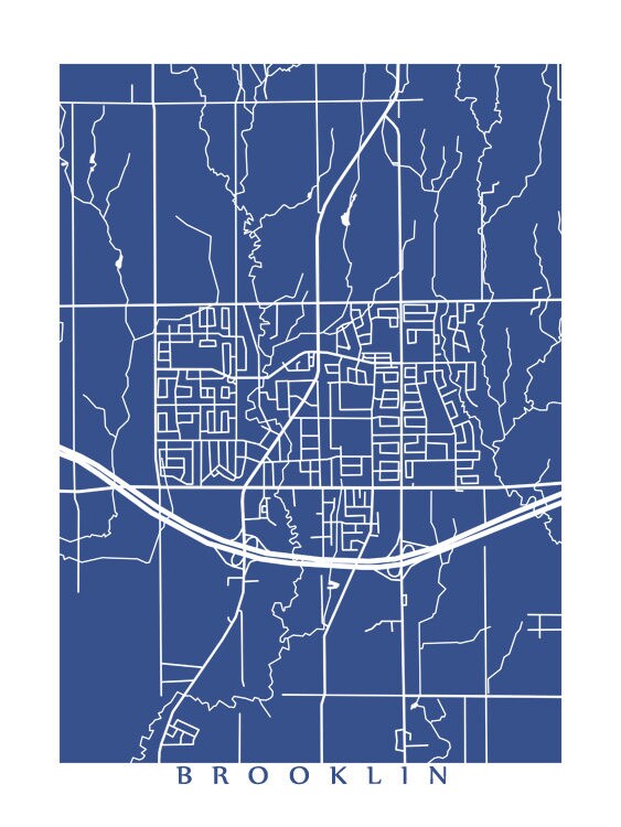 Brooklin, Ontario - Whitby, ON Map Print - Etsy