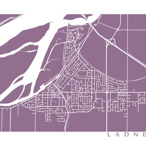 Ladner, Delta Map Poster Print - BC, Canada - Etsy UK