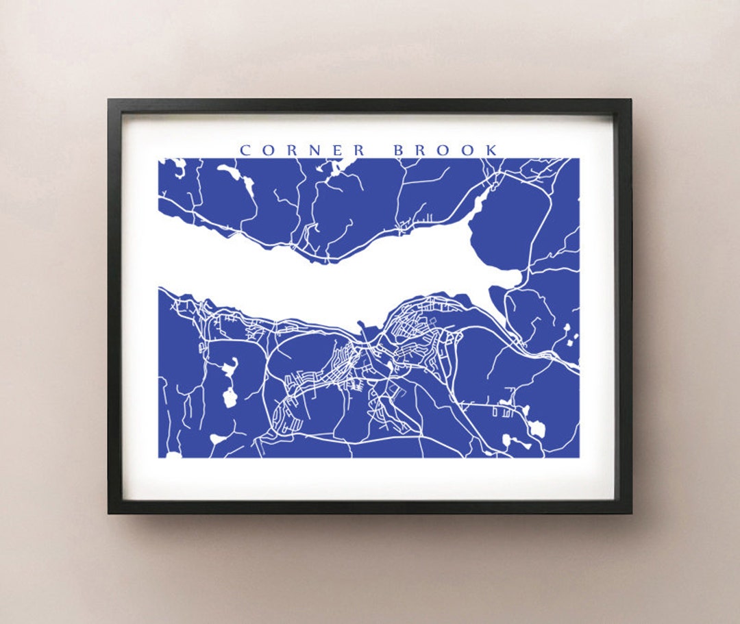 Corner Brook Map - Newfoundland Poster - Etsy