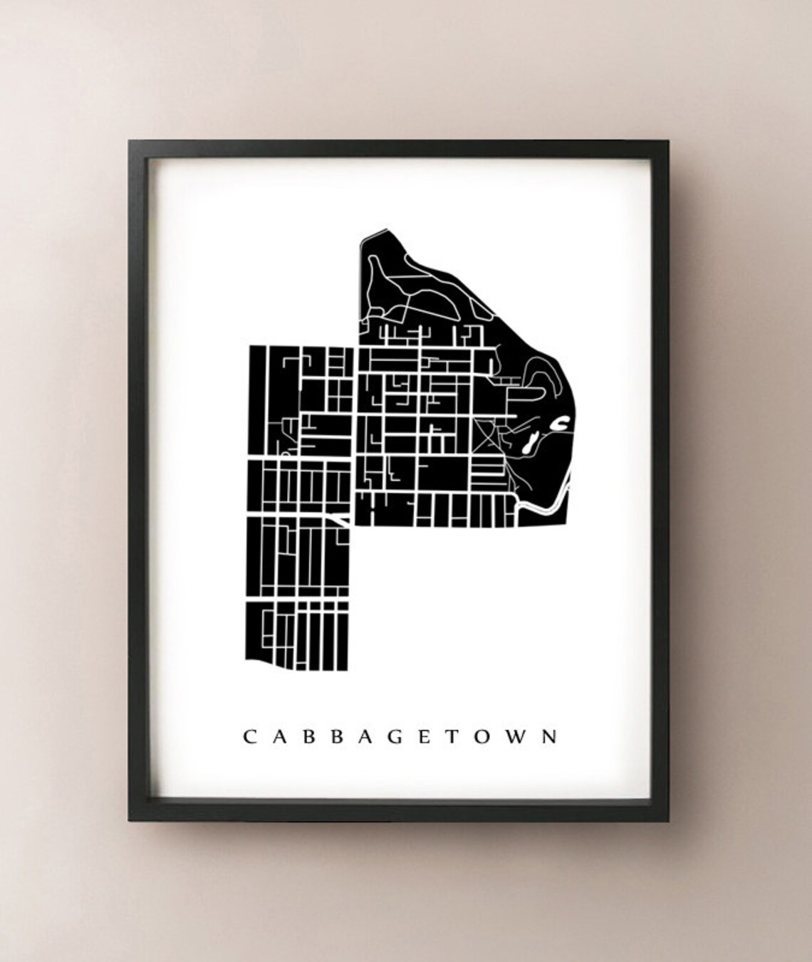 Cabbagetown Map - Toronto Neighbourhood Art Print - Etsy