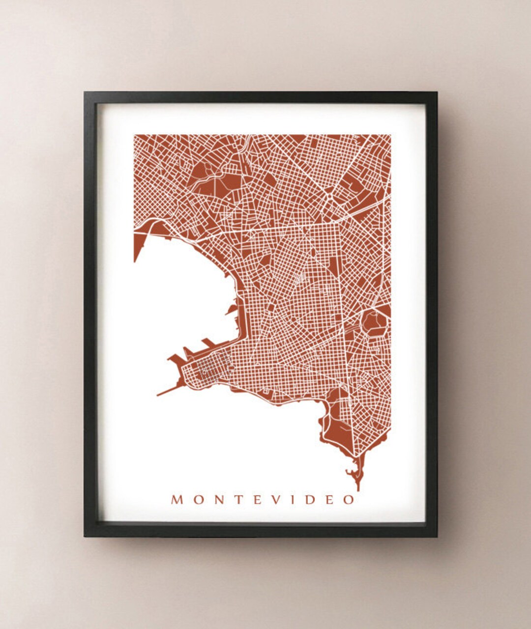 Montevideo Map Print - Etsy