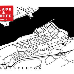 Campbellton Map - New Brunswick Art Poster - Etsy