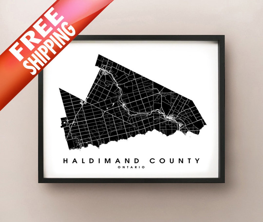 Haldimand County, ON - City Limits Map Print - Etsy