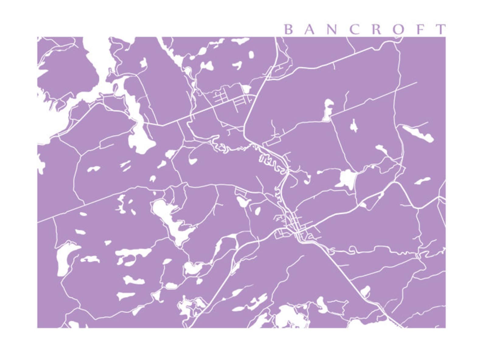 Bancroft Map Print Ontario Art Canada Poster | Etsy