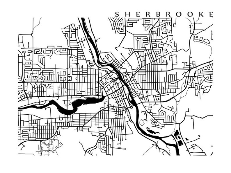 Sherbrooke Map Print | Etsy