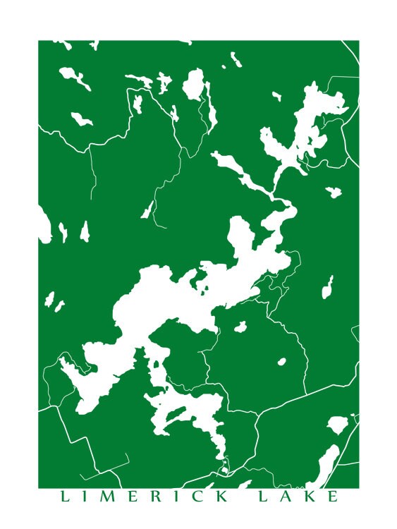 Limerick Lake, ON Map Print - Ontario Art Poster - Etsy UK