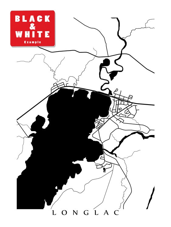 Longlac Northern Ontario Map Print | Etsy