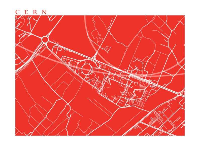 CERN Map Print | Etsy