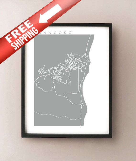 Trancoso Brazil Map NATIONAL GEOGRAPHIC USA • • UXUA Casa Hotel