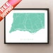 Algarve Map Print - Portugal Art Poster - Etsy