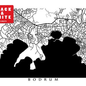 Bodrum Map Print - Turkey Poster - Etsy