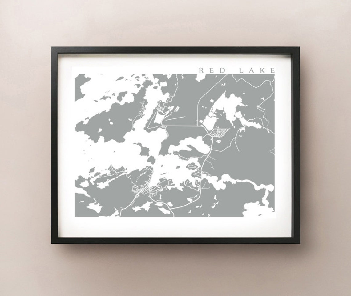 Red Lake, Northern Ontario Map Print - Etsy