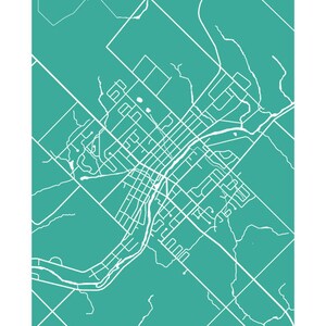 Fergus, Wellington County, Ontario Map Print - Etsy