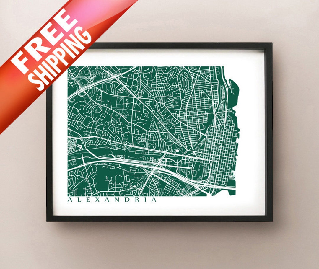 Alexandria Map Print - Virginia Poster Art - Etsy