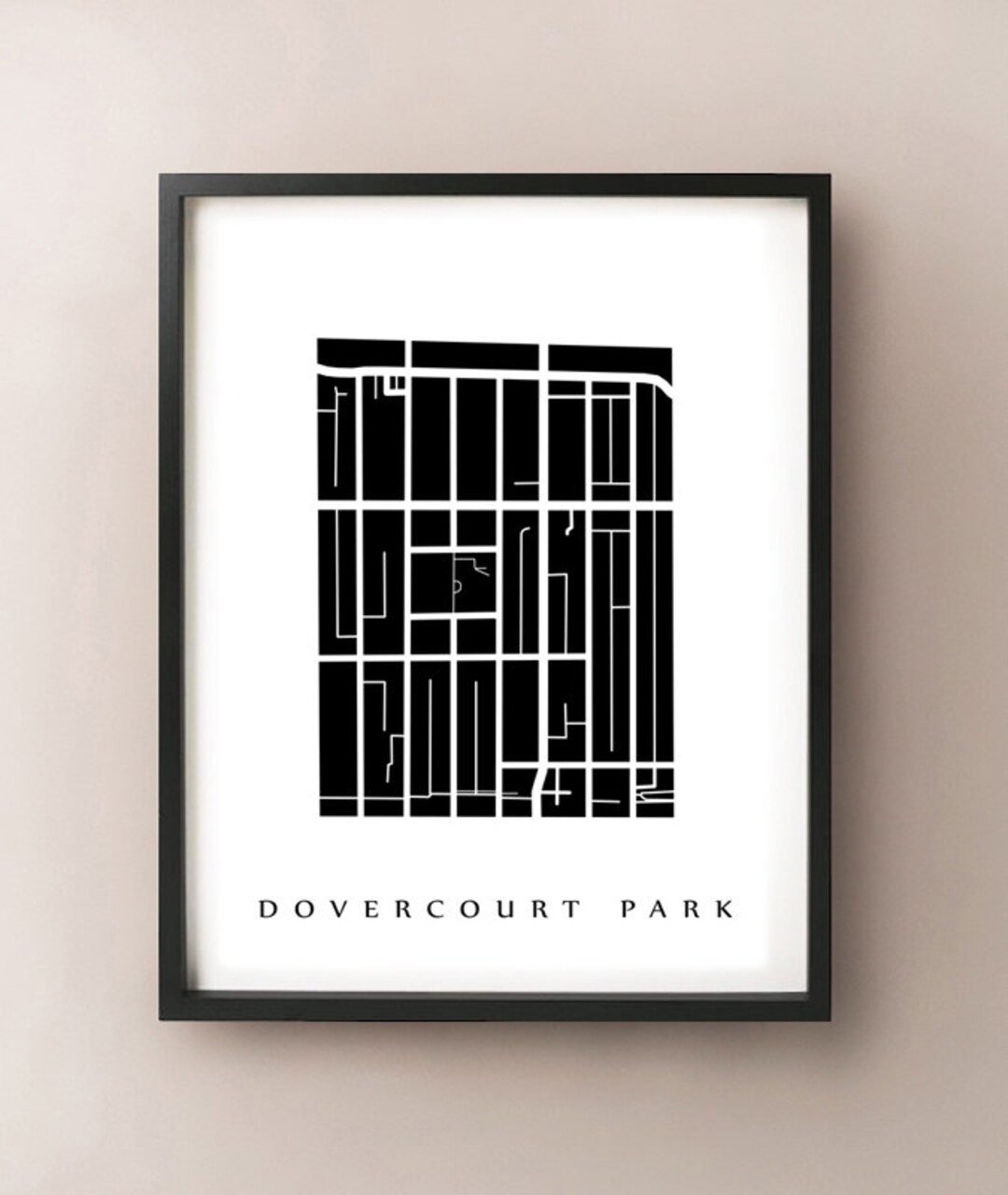 Dovercourt Park Map - Toronto Neighbourhood Art Print - Etsy