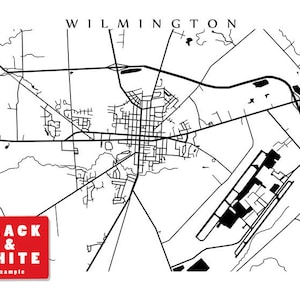 Wilmington, OH Map - Ohio Poster Print - Etsy