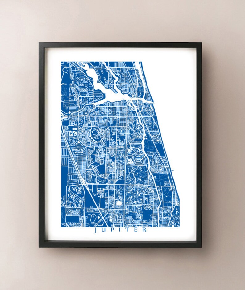 Jupiter, FL Map Print - Florida Poster - Etsy
