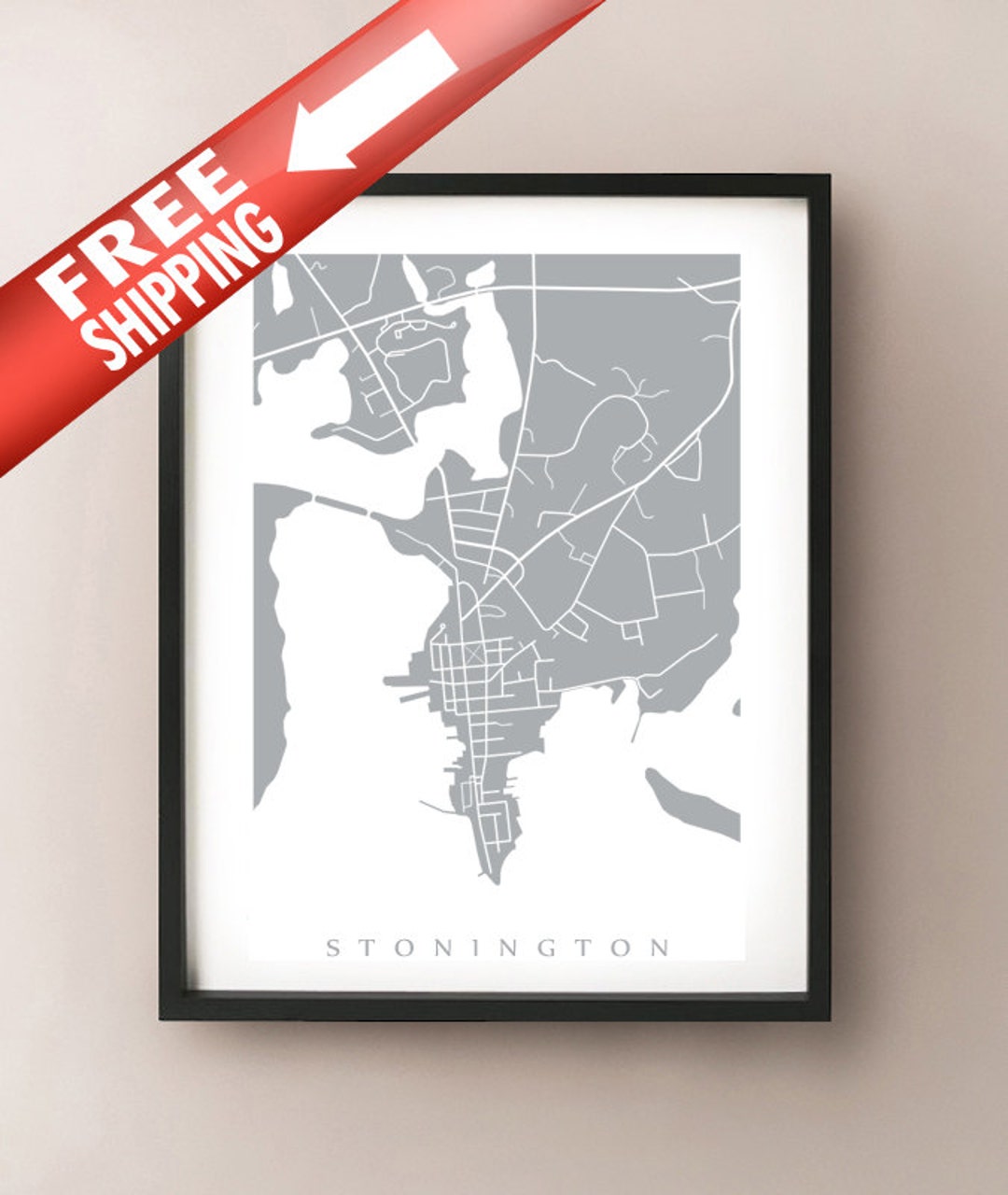 Stonington, CT Map Print - Etsy