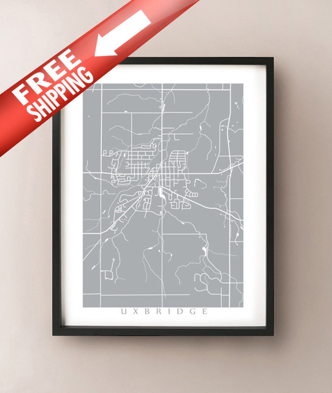 Uxbridge Map Print - Etsy