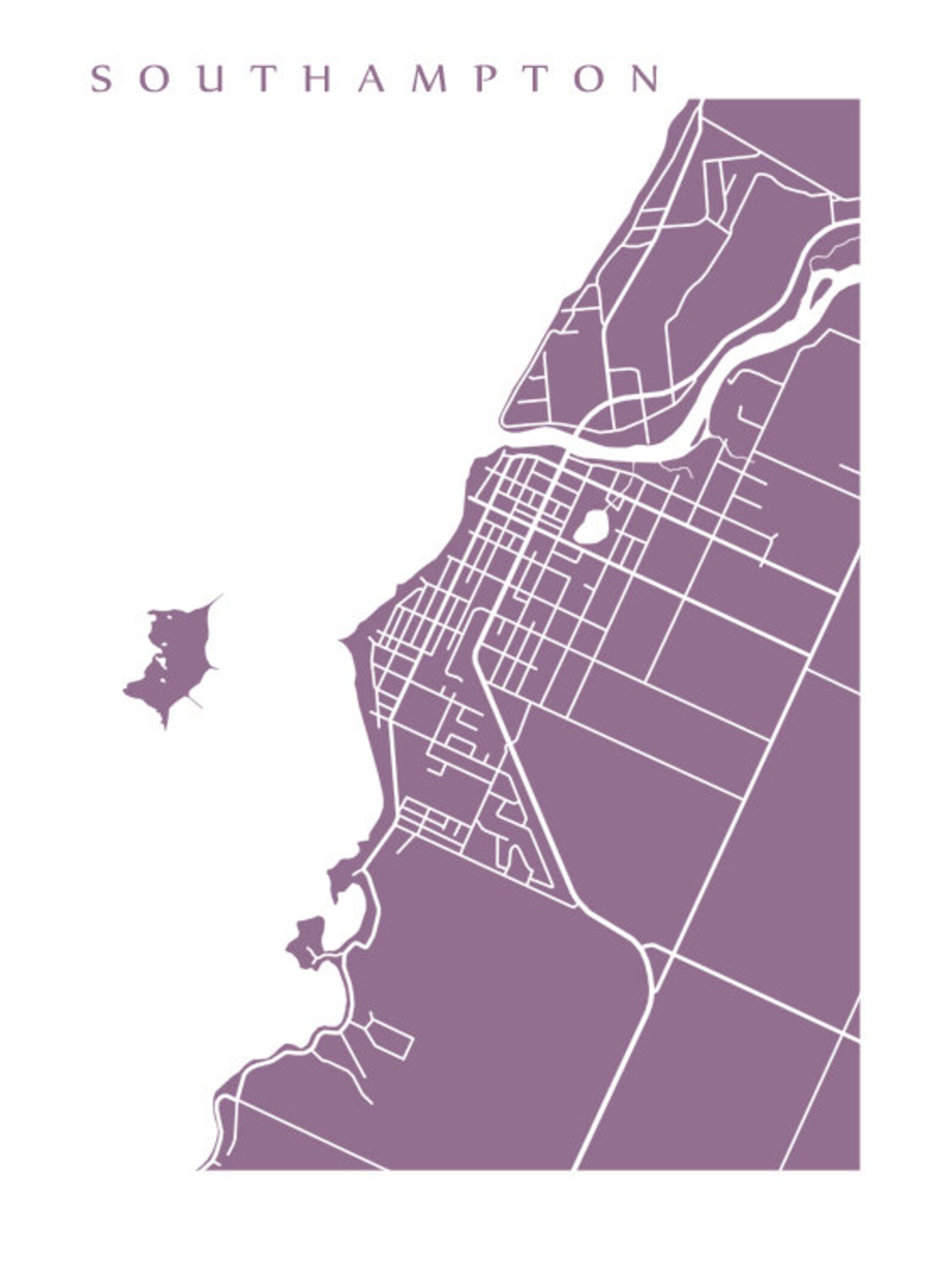 Southampton Map Print Ontario Poster Art - Etsy
