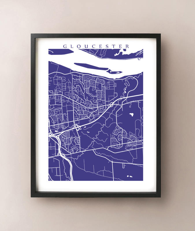 Gloucester - Ottawa Map Art - Canada Wall Art - Ontario - Etsy