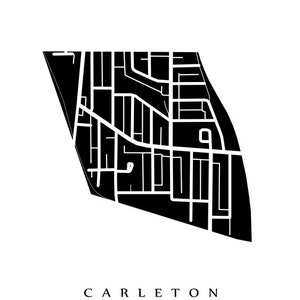 Carleton Village Map - Toronto Neighbourhood Art Print - Etsy