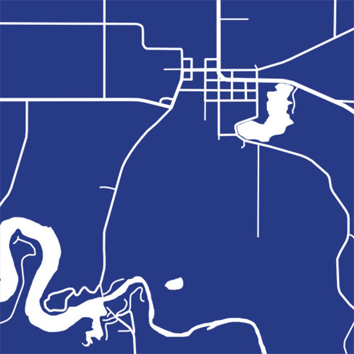 Delhi, IA Map Print - Iowa Art Poster - Etsy