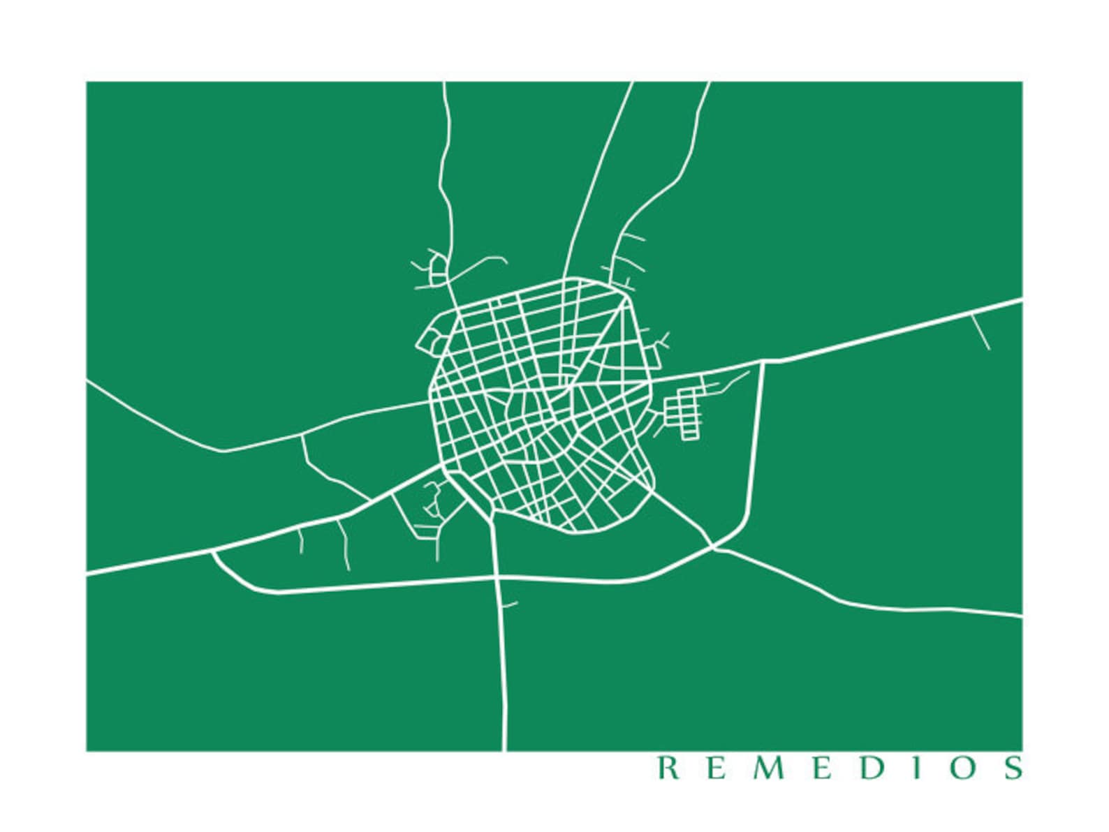 Remedios Map Print - Cuba Poster - Etsy