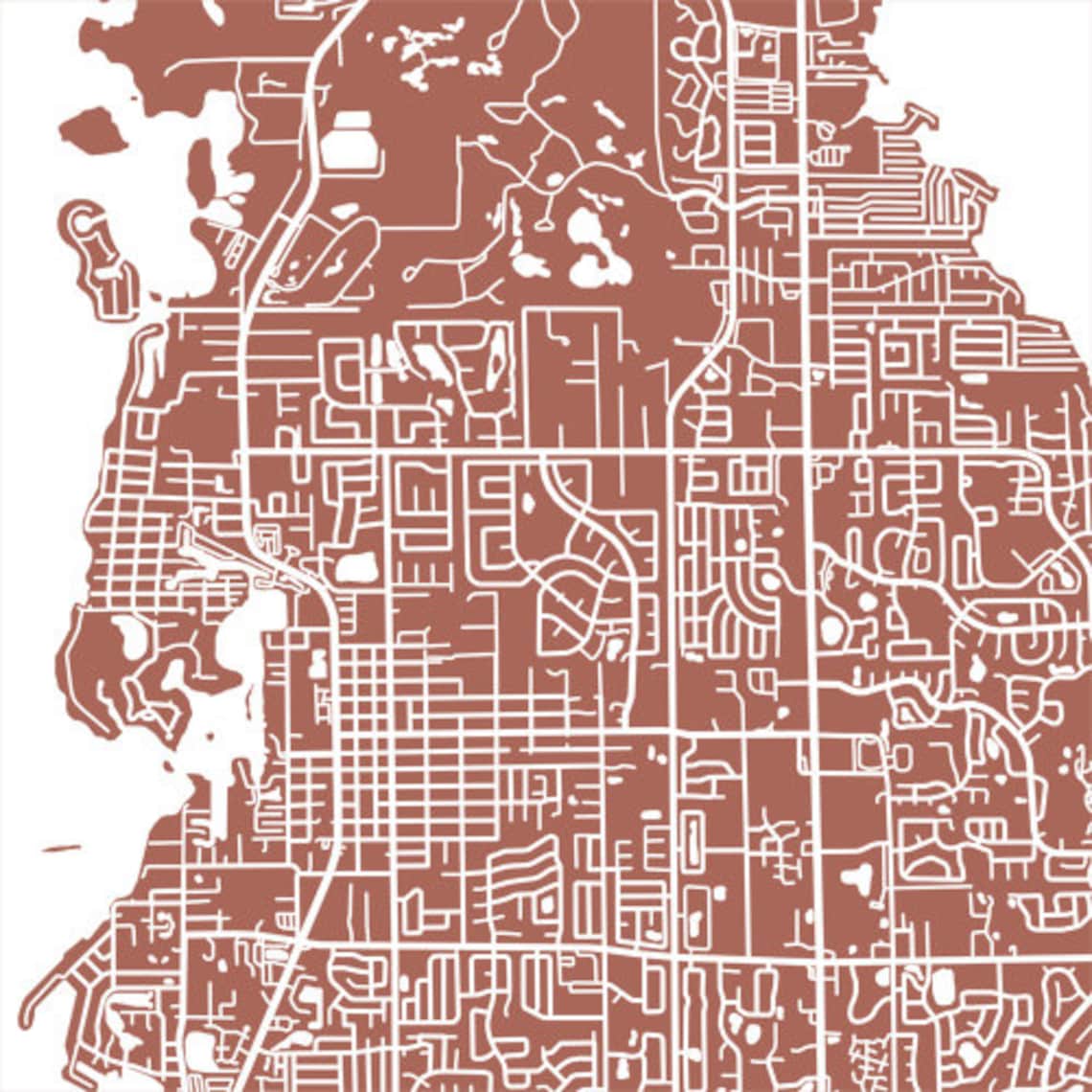 Palm Harbor Map Print Florida Poster - Etsy