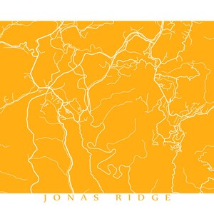 Jonas Ridge, NC - Burke County, North Carolina Map Print - Etsy