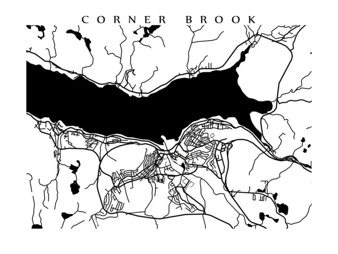 Corner Brook Map - Newfoundland Poster - Etsy UK