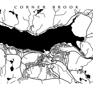 Corner Brook Map - Newfoundland Poster - Etsy Canada