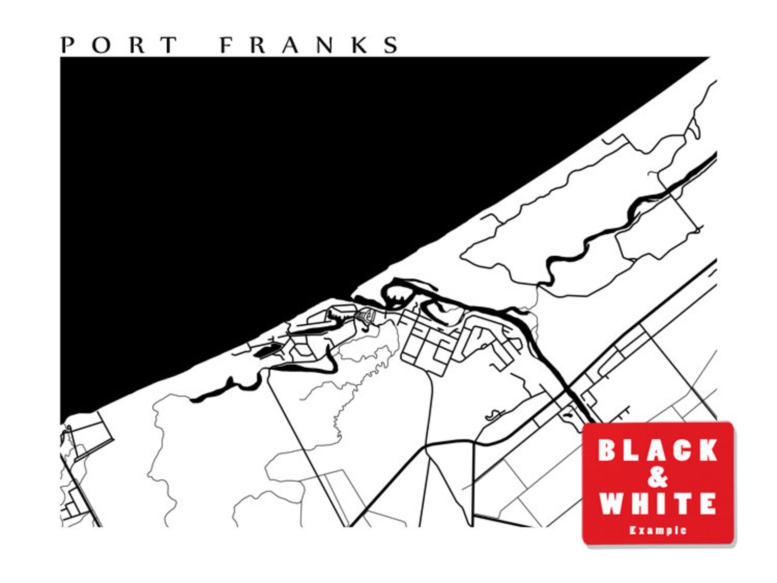 Port Franks ON Map Ontario Poster Art - Etsy