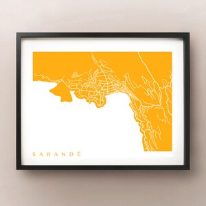 Sarandë Map Print - Albania Poster - Etsy