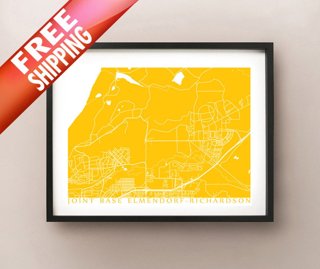 Joint Base Elmendorf-richardson - Anchorage, Alaska Map - Etsy