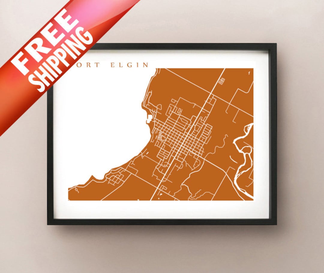 Port Elgin, ON Map - Ontario Poster Art - Etsy