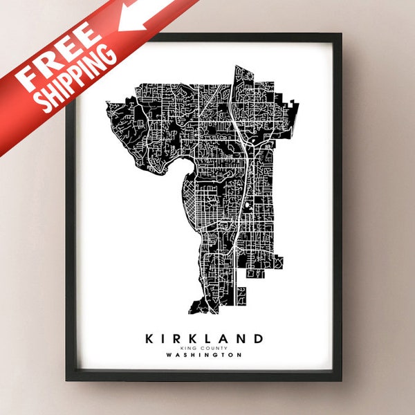 Kirkland City Map - Etsy