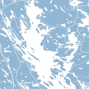 Lake Joseph Map - Muskoka Ontario Poster Art - Etsy